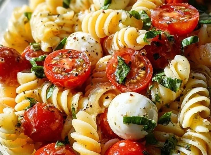Creamy Caprese Pasta Salad